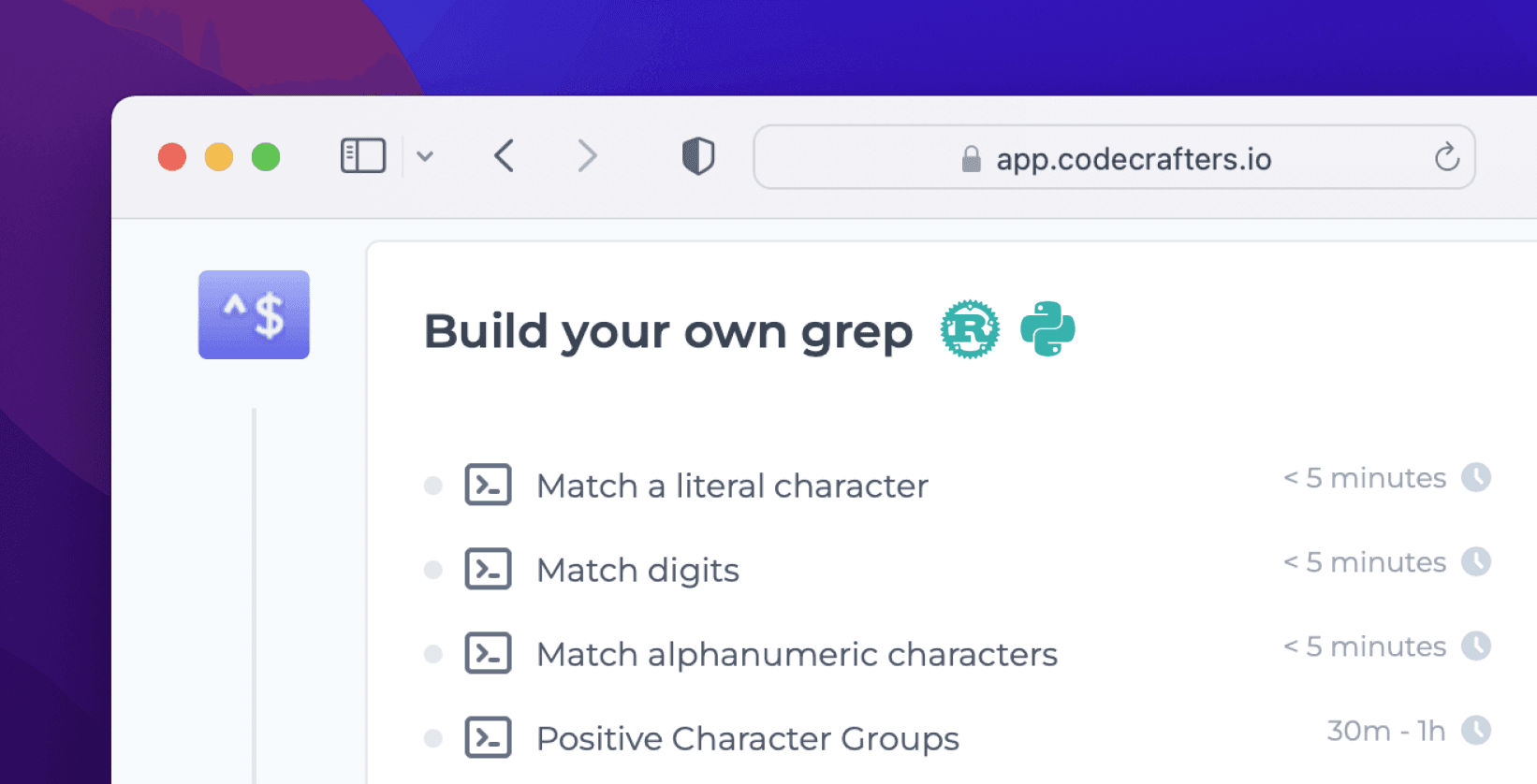 Introducing Build your own grep